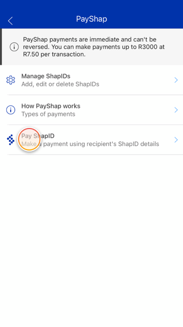 Register to receive PayShap payments | Standard Bank