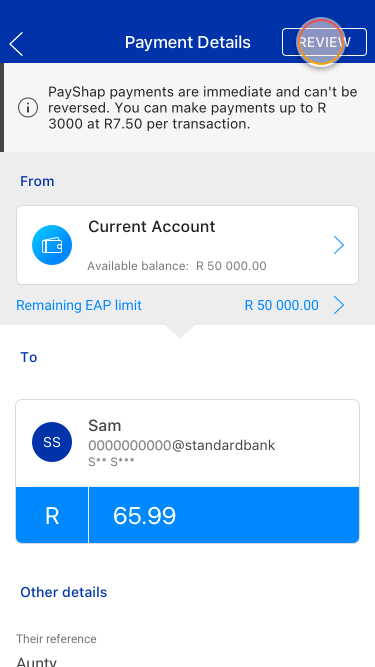 How to make PayShap payments | Standard Bank