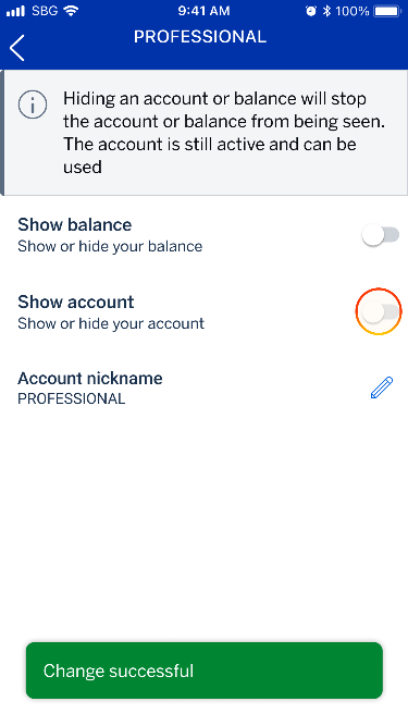 Edit your app account views | Standard Bank