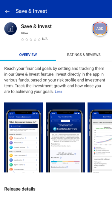 How to use Save & Invest add-on | Standard Bank