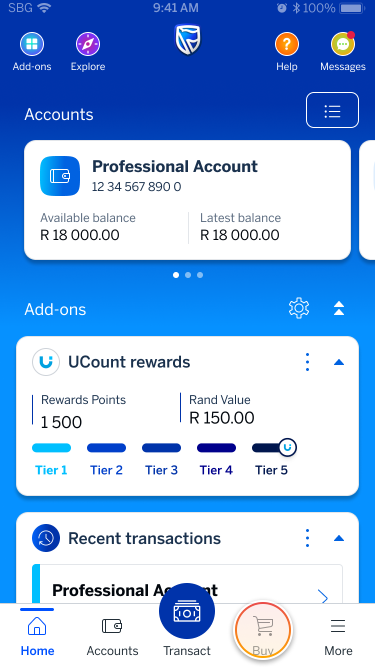 Take a quick tour of the banking app | Standard Bank