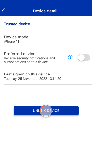 Unlink the app from your device | Standard Bank