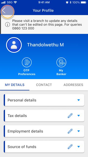 How to change your Banking App sign-in details | Standard Bank