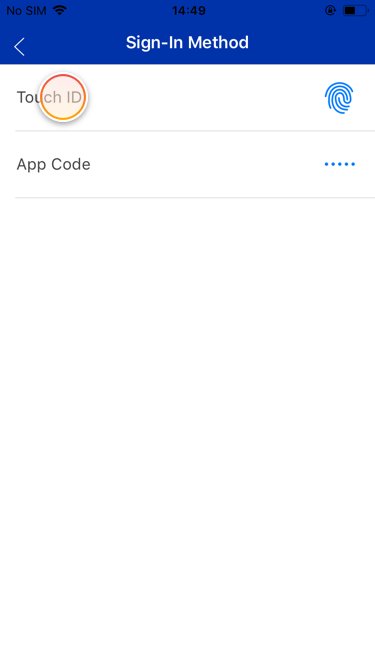 Set up your app at home using your fingerprint to sign in | Standard Bank