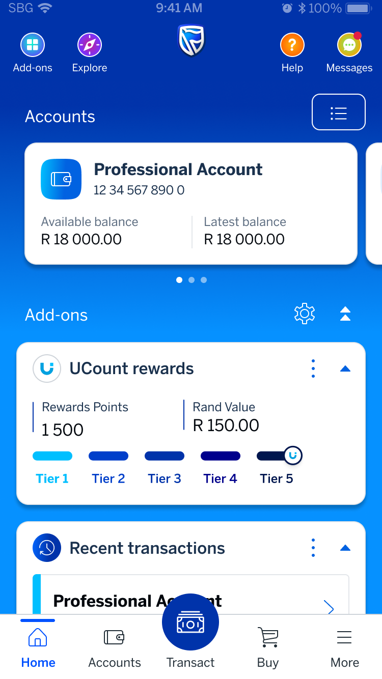 Take a quick tour of the banking app | Standard Bank