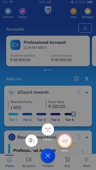 Take a quick tour of the banking app | Standard Bank