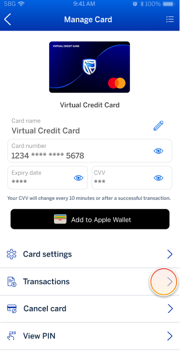 How to create Virtual Cards | Standard Bank