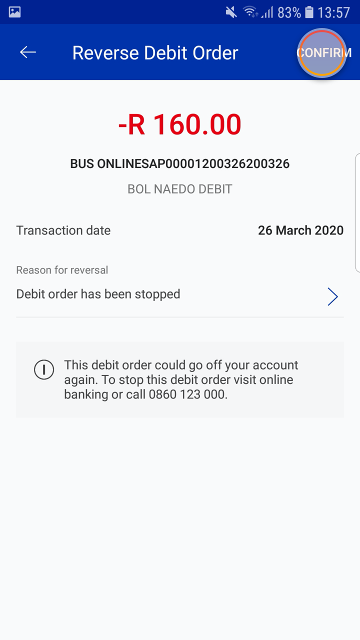 How to reverse a debit order | Standard Bank