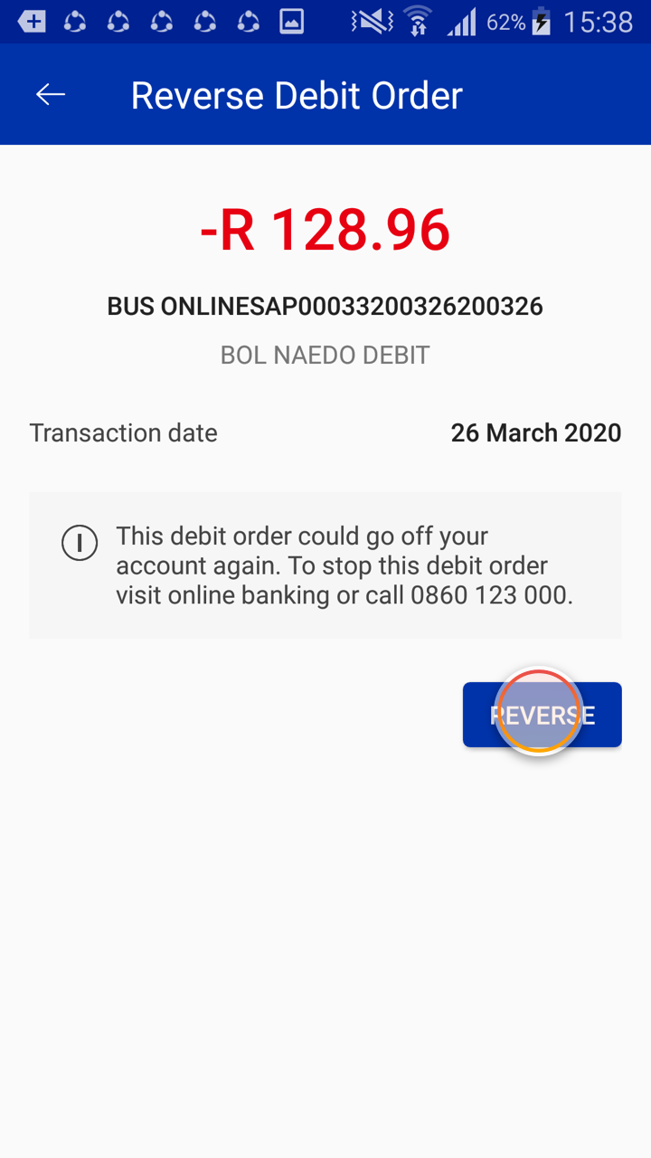 How to reverse a debit order | Standard Bank