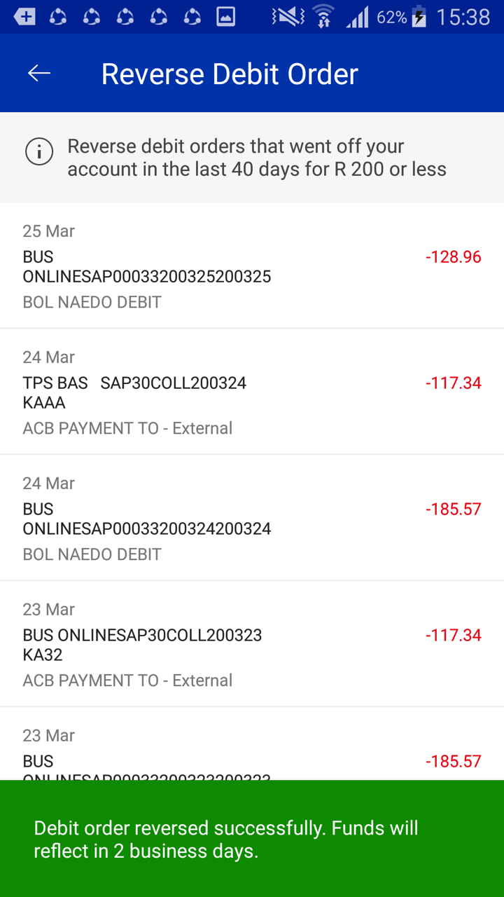 How to reverse a debit order | Standard Bank