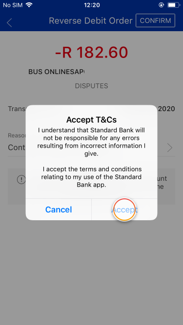 How to reverse a debit order | Standard Bank
