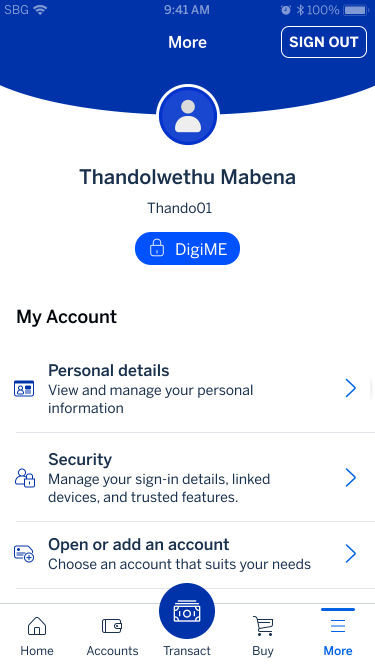 Take a quick tour of the banking app | Standard Bank