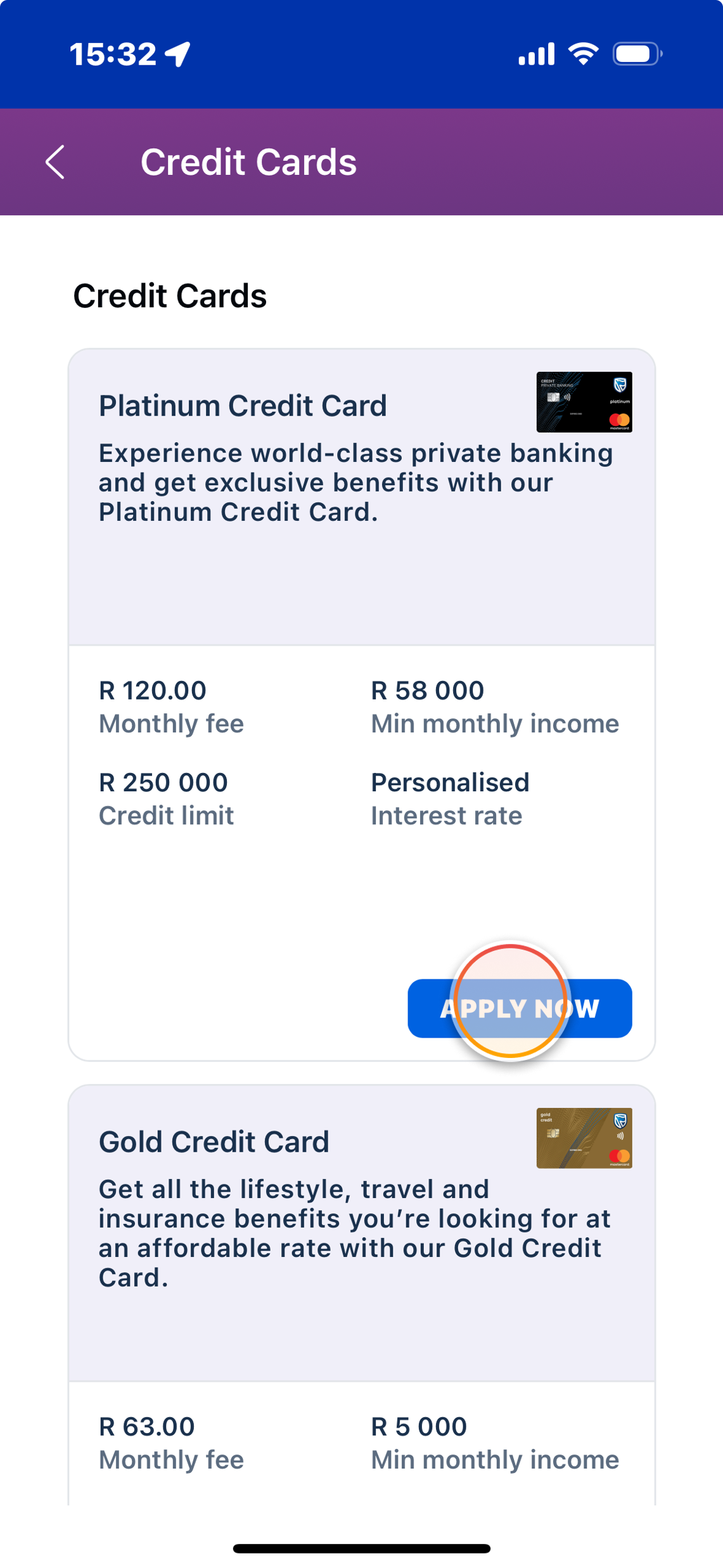 How to apply for a Credit Card on the app | Standard Bank
