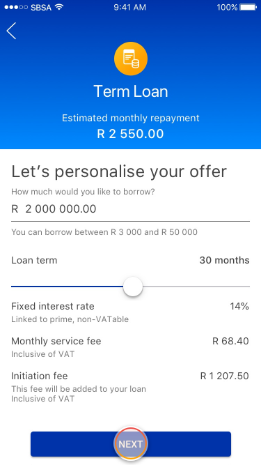 How to apply for a Term Loan on the app | Standard Bank