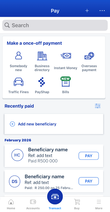 Take a quick tour of the banking app | Standard Bank