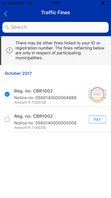 How to pay your traffic fines on the app | Standard Bank