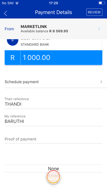 Setup a proof of payment for your beneficiary | Standard Bank