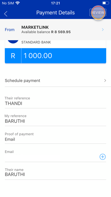 Setup a proof of payment for your beneficiary | Standard Bank