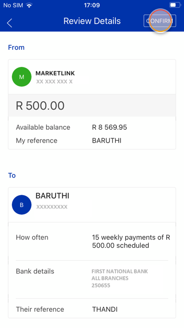 Set up scheduled payments | Standard Bank