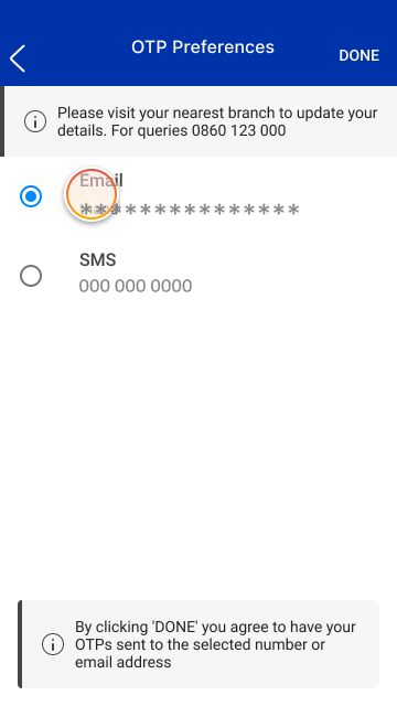 How to change your OTP preference | Standard Bank