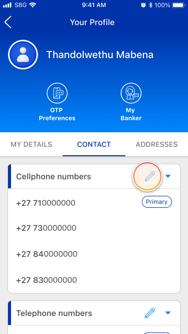 How to manage your contact details | Standard Bank