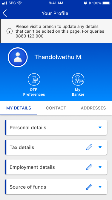 How to manage your Banking App profile | Standard Bank
