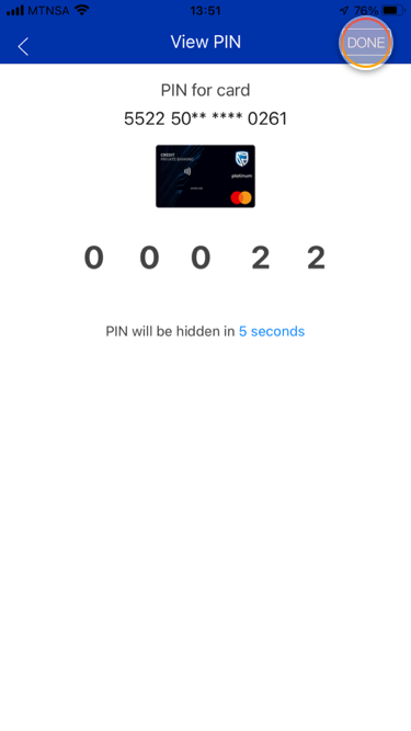 How to view your card PIN on the app | Standard Bank