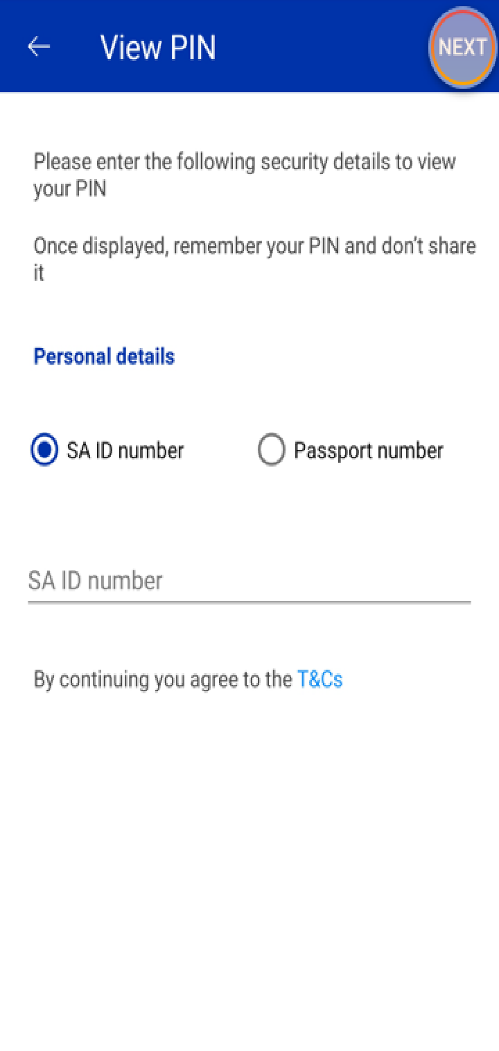 How to view your PIN | Standard Bank
