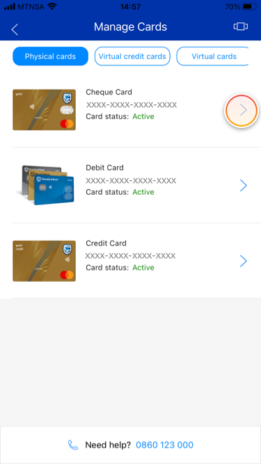 How to view your card PIN on the app | Standard Bank