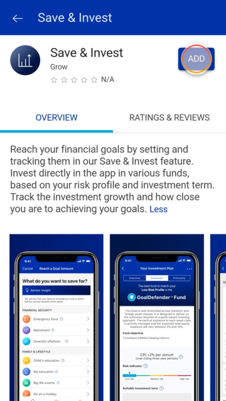 How to use Save & Invest add-on | Standard Bank